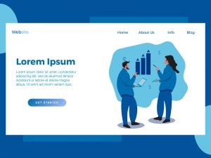 Landing Page For Finance Website – GraphicsFamily