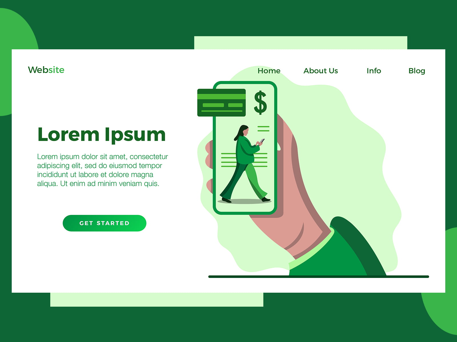 Landing Page For Finance Website – GraphicsFamily