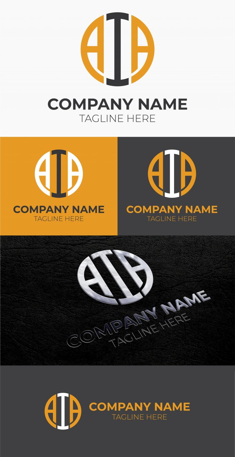 Initial AIA Letter Logo – GraphicsFamily