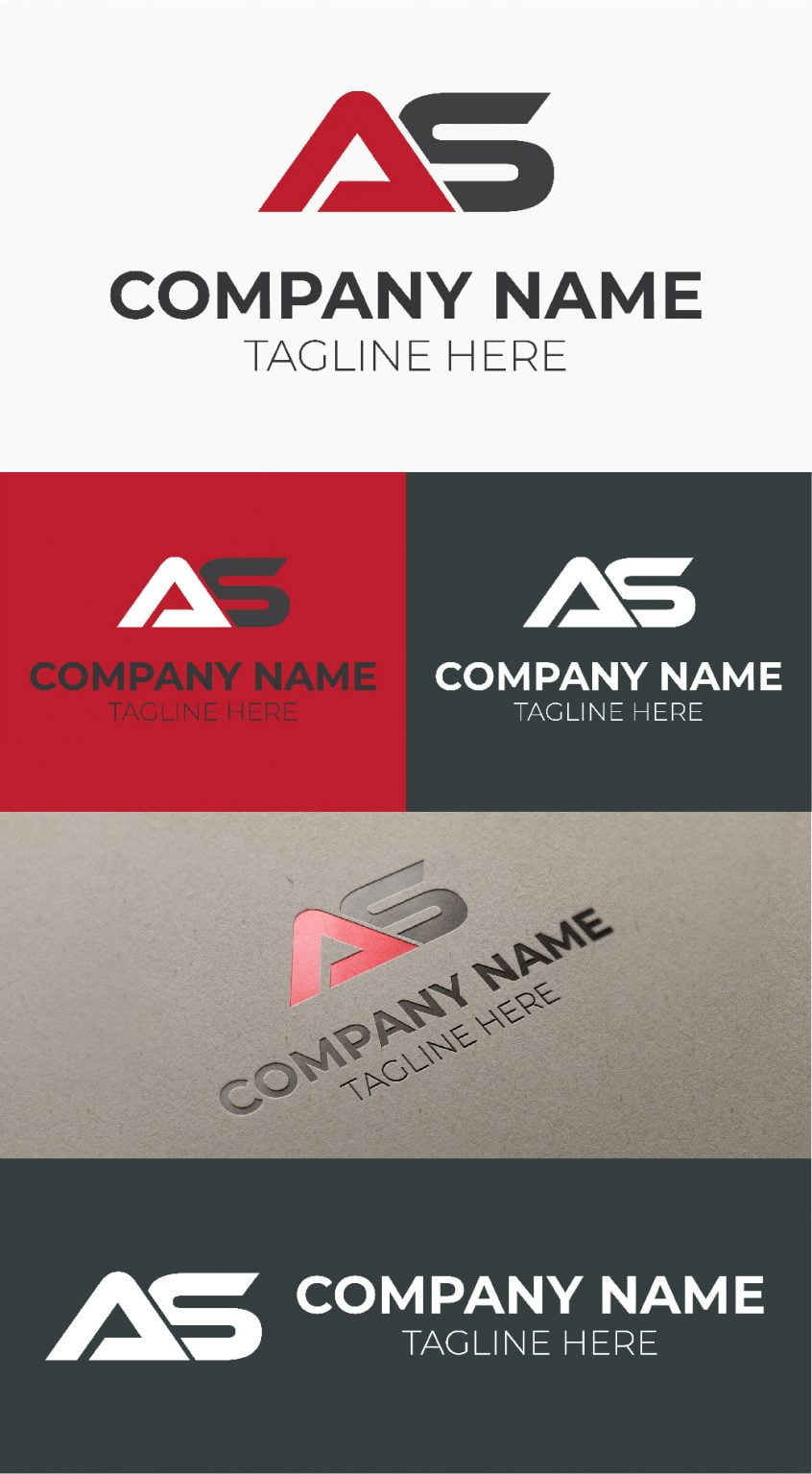 Initial AS Letter Monogram Free Vector – GraphicsFamily