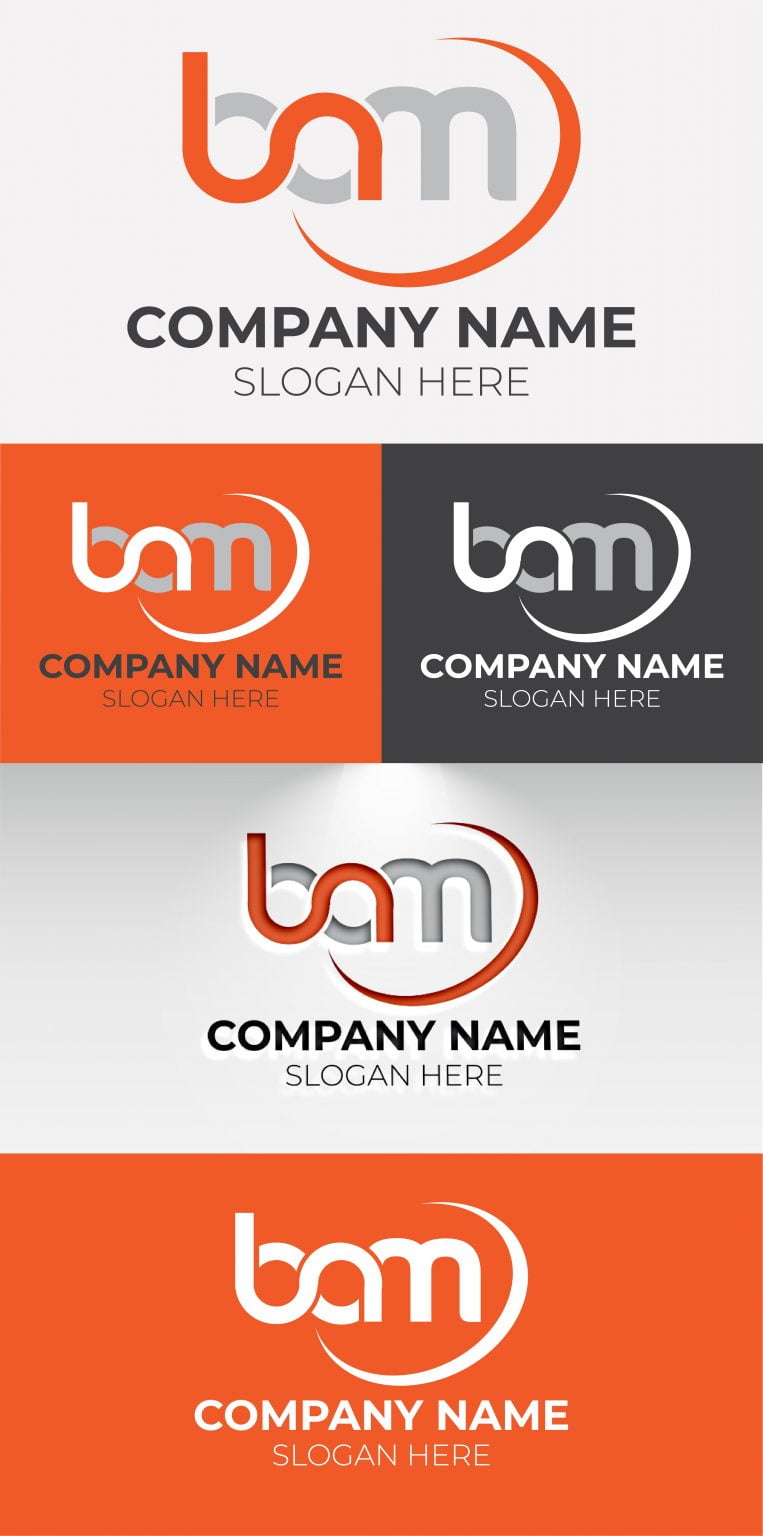 Initial BAM Letter Monogram Free Vector – GraphicsFamily