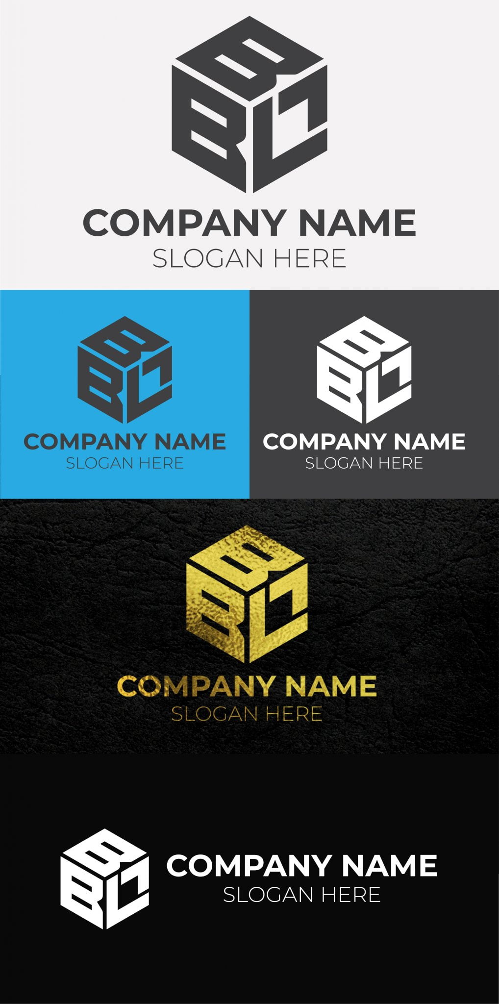 Creative Initial Letter Luxury BBL Monogram Logo – GraphicsFamily