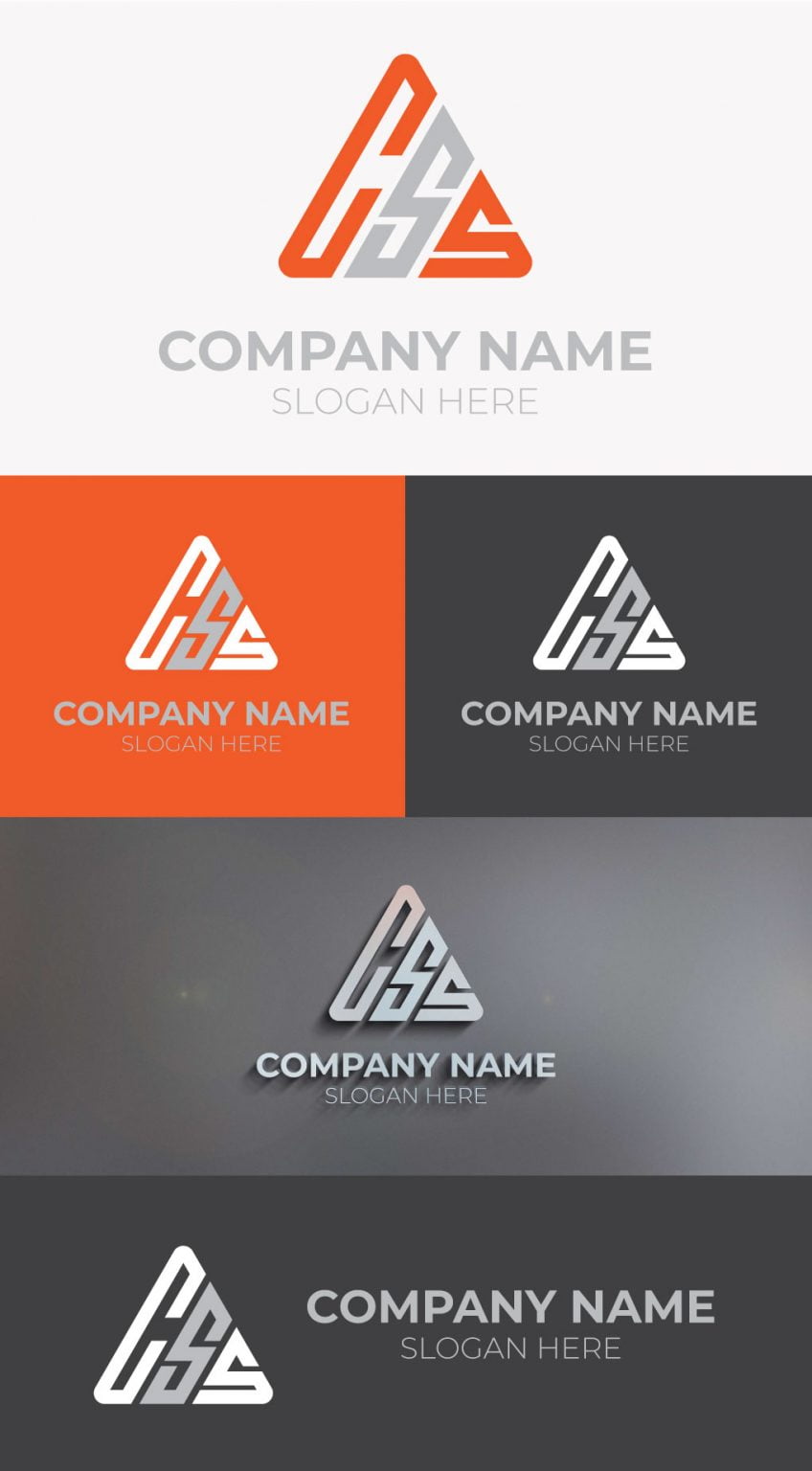 Initial CSS Letter Logo Design Free Vector – GraphicsFamily