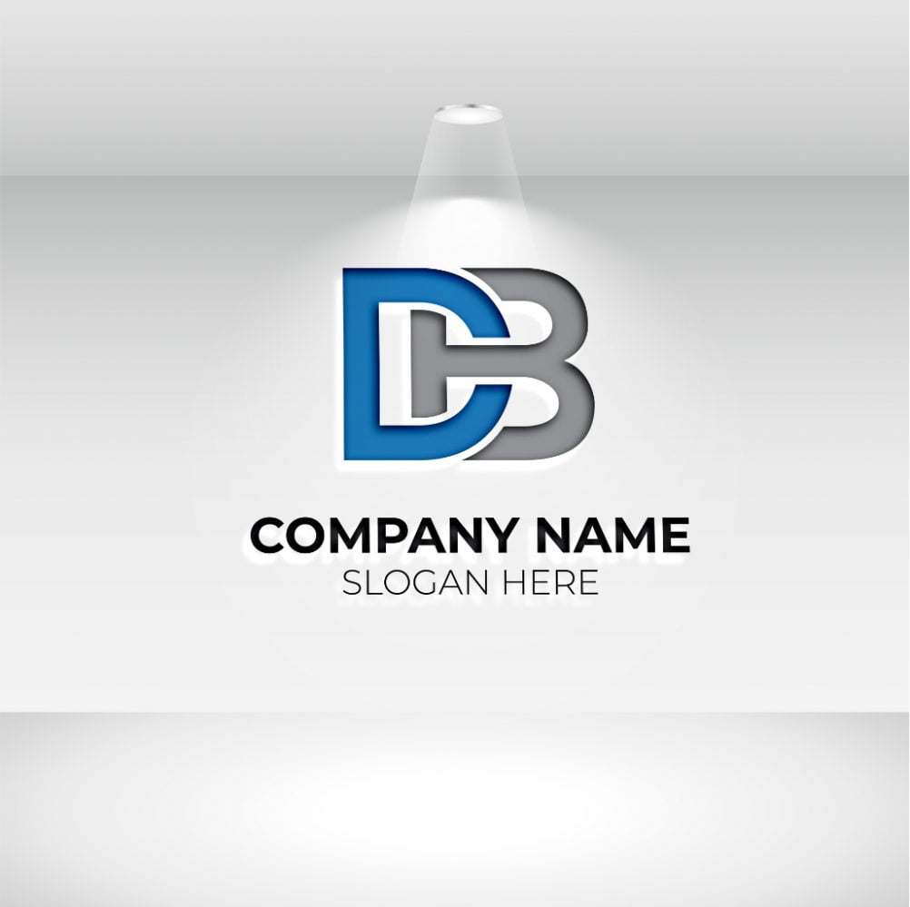 Initial DB Letter Logo Design Free Vector Download – GraphicsFamily