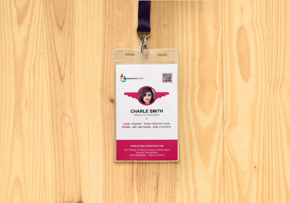 Modern Id-Card Design Template with Flat style – GraphicsFamily