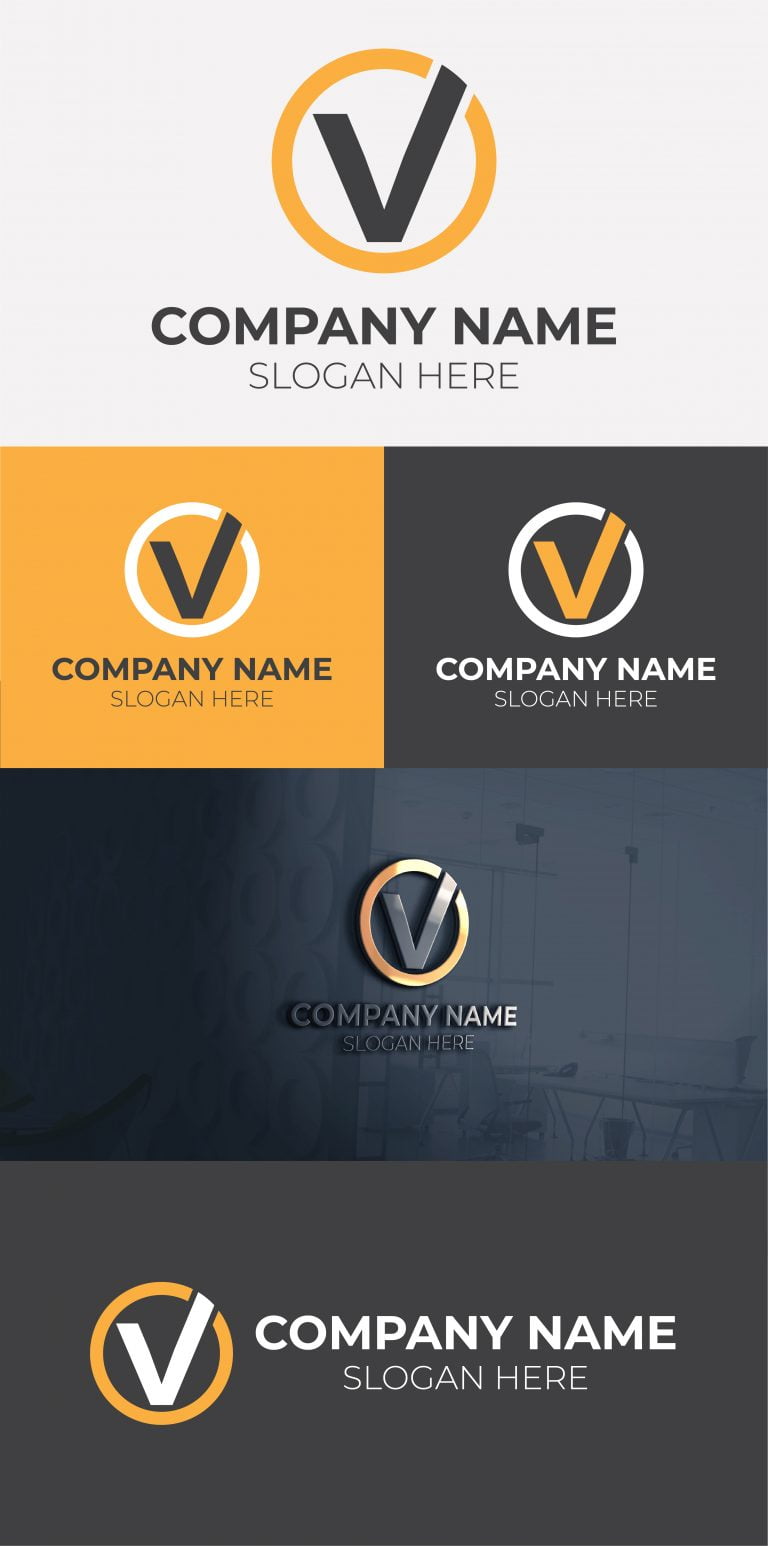 Luxury V Letter Logo Free Template – GraphicsFamily