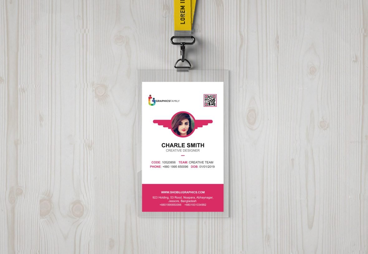 Modern Id-Card Design Template with Flat style – GraphicsFamily