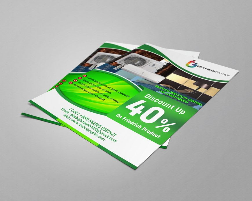 Modern Marketing Flyer Free PSD Template – GraphicsFamily