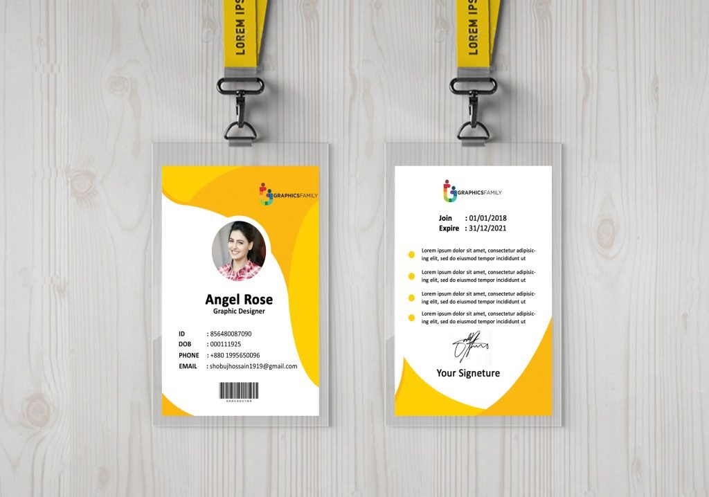 Modern Identity Card Design with Abstract Style – GraphicsFamily