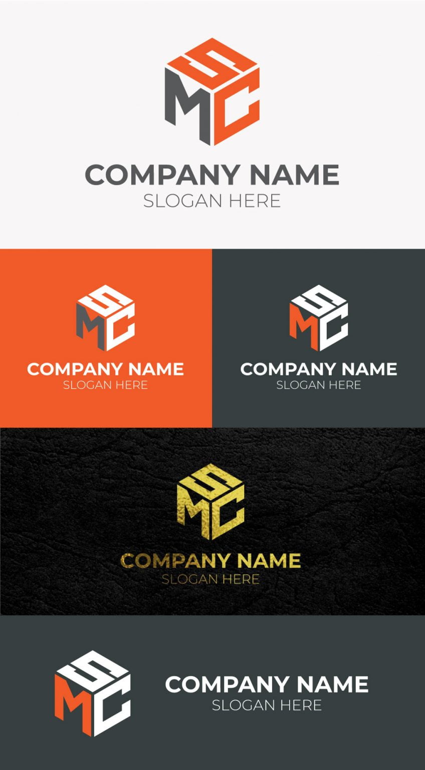 Creative Initial SMC Letter Logo Free Vector – GraphicsFamily