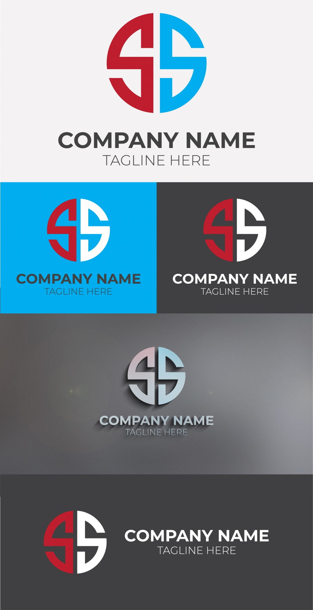 Initial SS Letter Monogram free template – GraphicsFamily