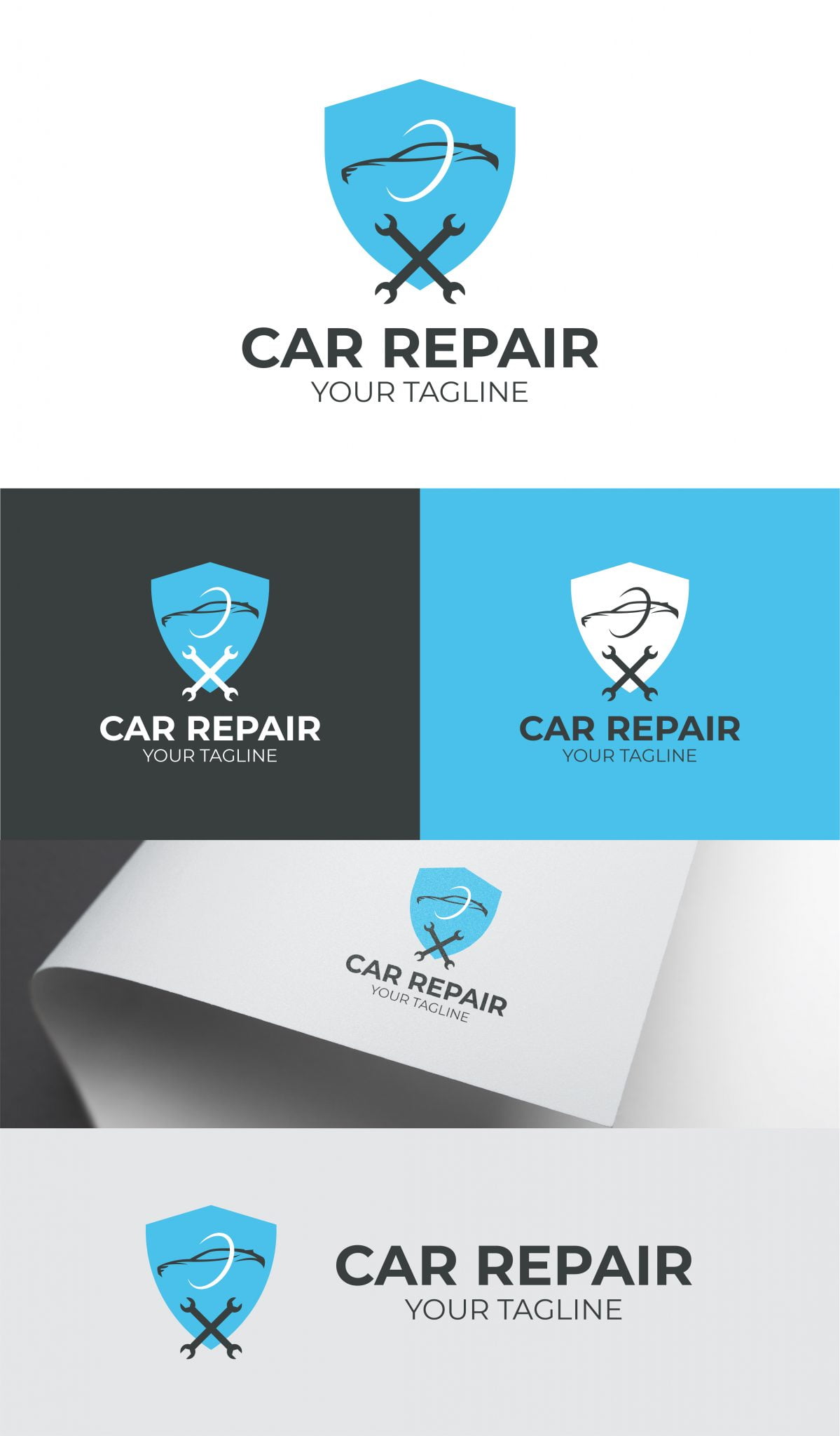 Free car repair logo design – GraphicsFamily