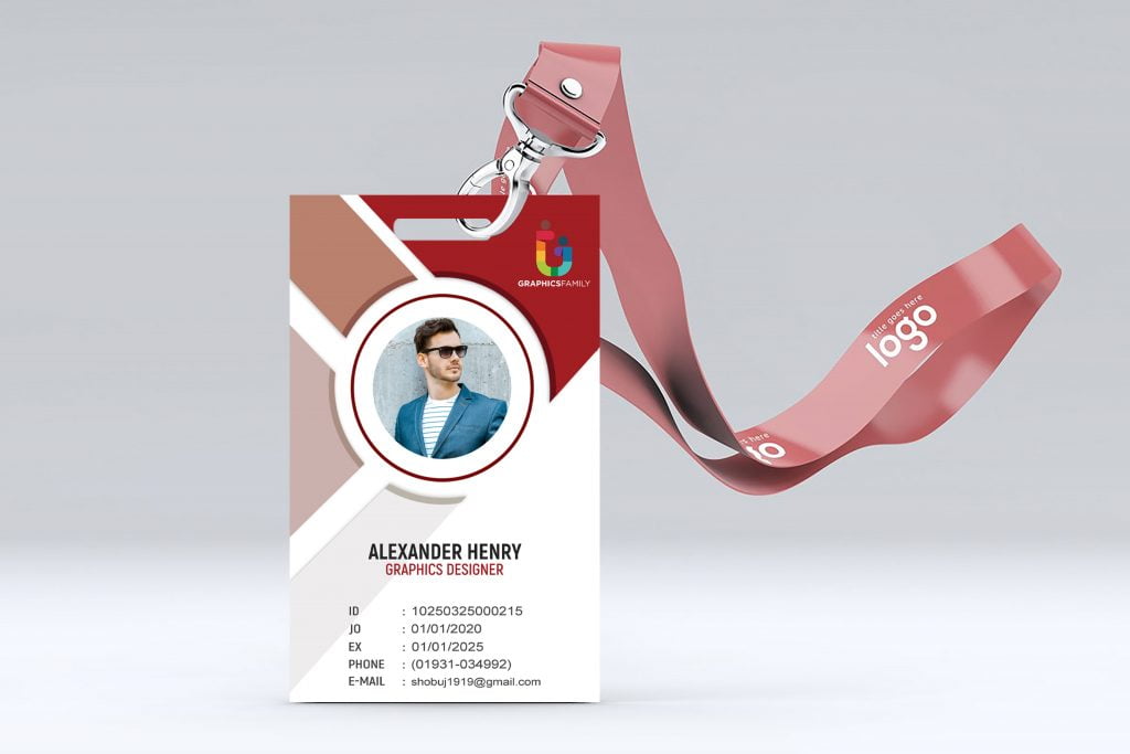 Id-Card Free Template with Flat Design PSD – GraphicsFamily