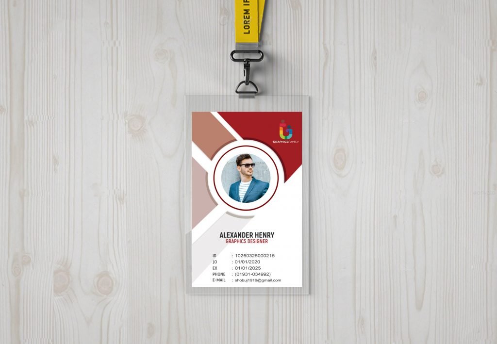 Id-Card Free Template with Flat Design PSD – GraphicsFamily