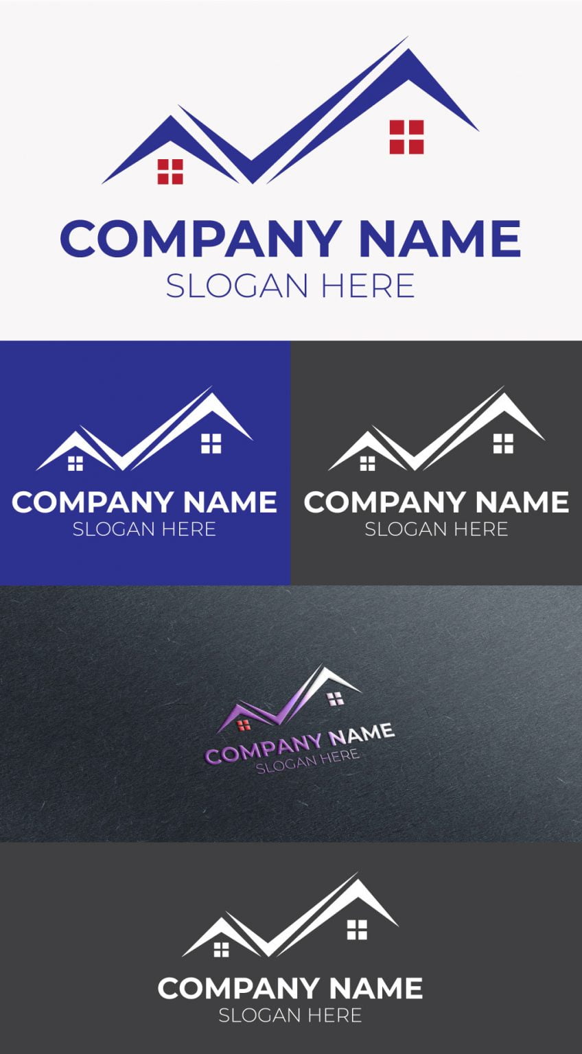Modern Real Estate Logo design Free Template – GraphicsFamily