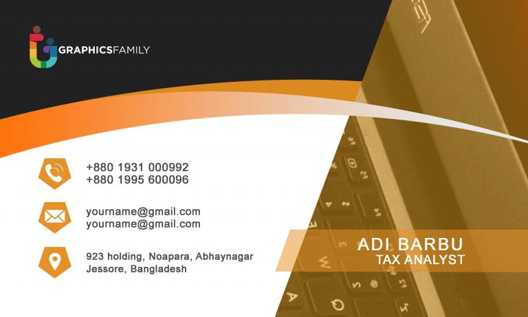 Tax Analyst Business Card Free Template – GraphicsFamily