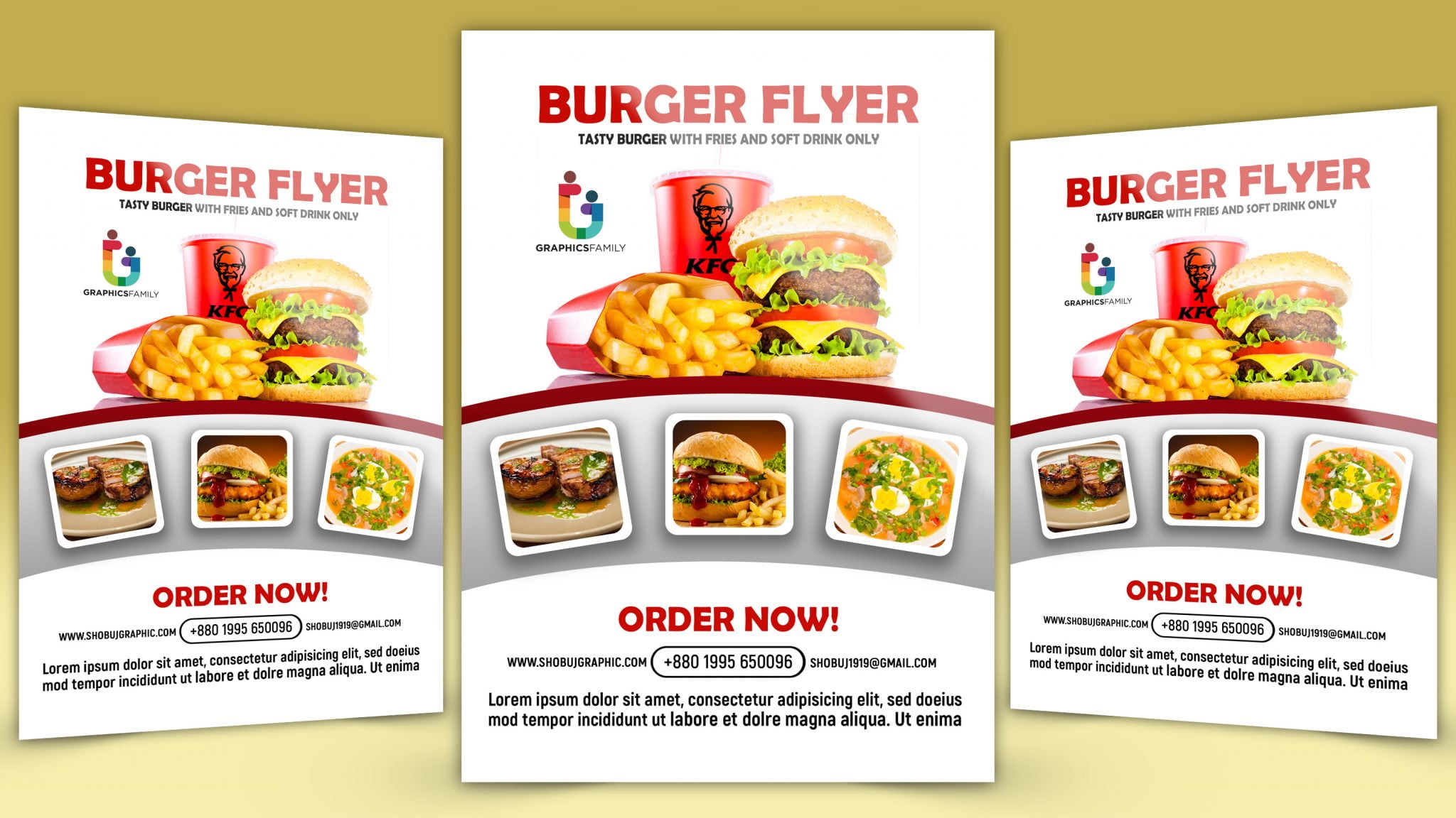 Creative Fast Food Flyer Design Template psd – GraphicsFamily