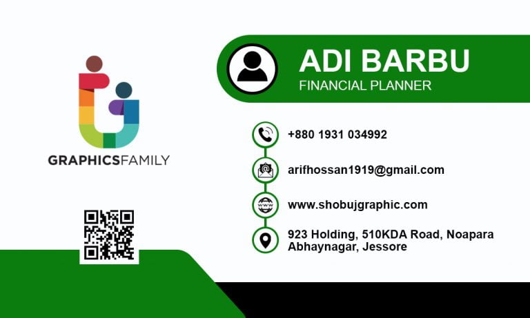 Financial Planner Business Card Design Template PSD – GraphicsFamily