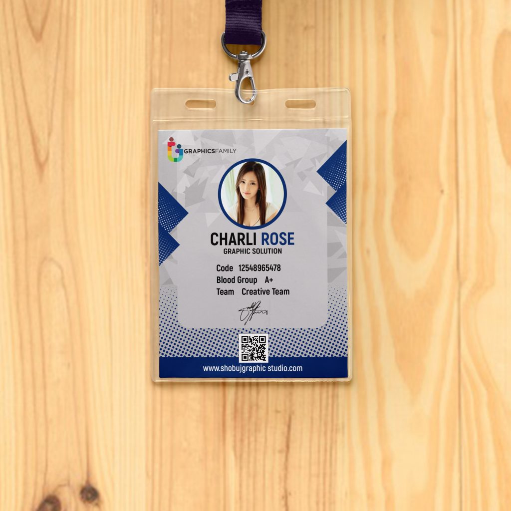 Flat Id Card Design Template for Office Free psd – GraphicsFamily