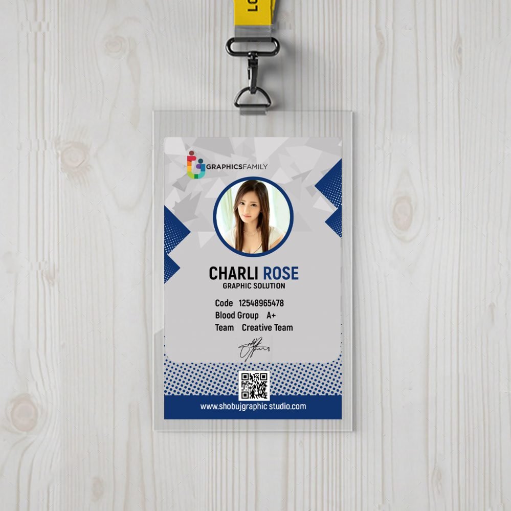 Flat Id Card Design Template for Office Free psd – GraphicsFamily