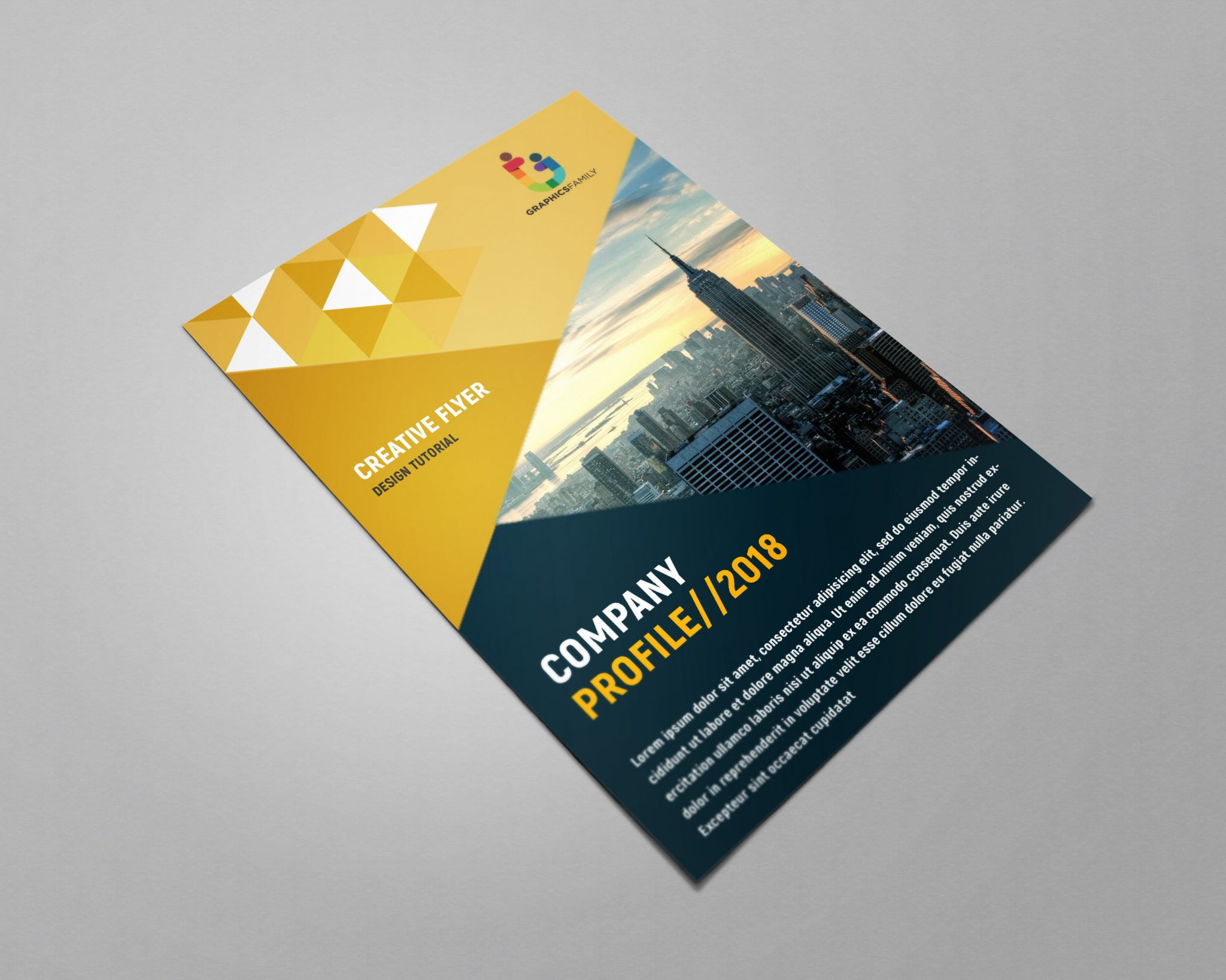 Abstract Business Flyer Design Free psd – GraphicsFamily