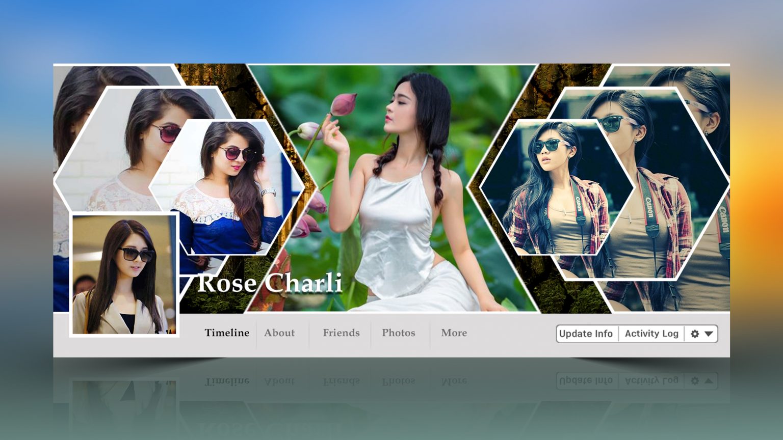 Modern Facebook Cover Design with Photos Free psd – GraphicsFamily