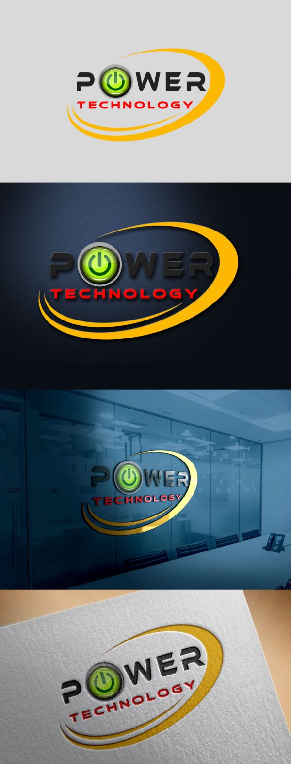Modern Power and Technology logo design free psd – GraphicsFamily