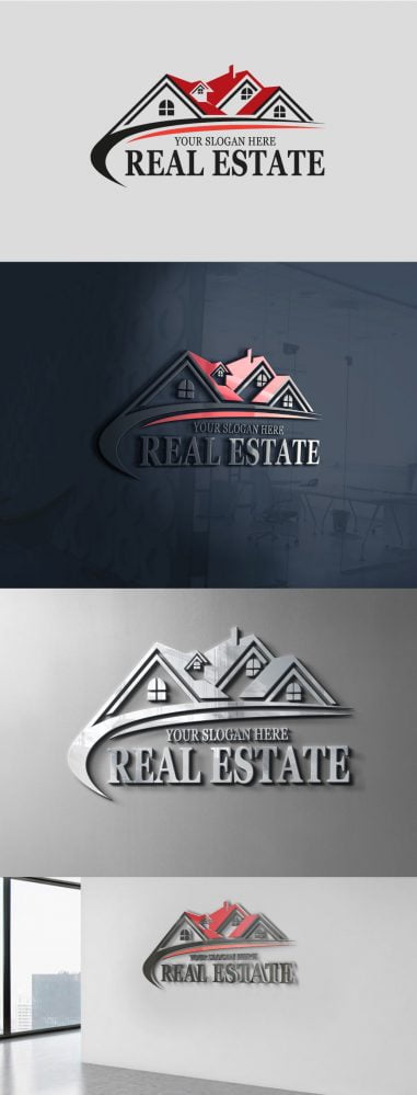 Modern Real Estate Logo Design psd Template – GraphicsFamily