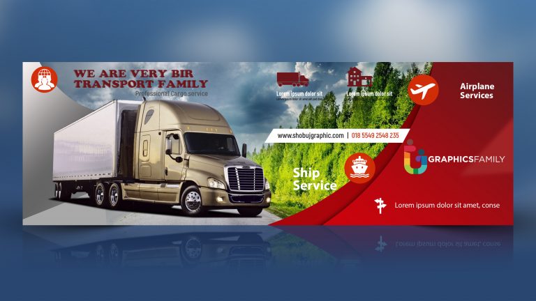 Transport Web Banner Design Free Template – GraphicsFamily