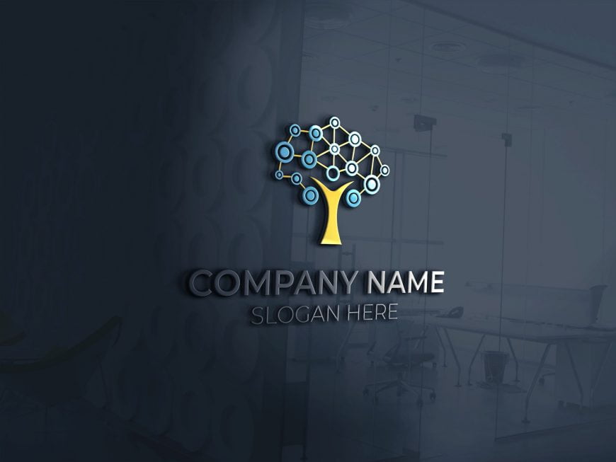 Tech Tree Logo Design For Tech company Free Ai – GraphicsFamily