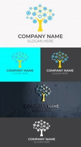 Tech Tree Logo Design For Tech company Free Ai – GraphicsFamily