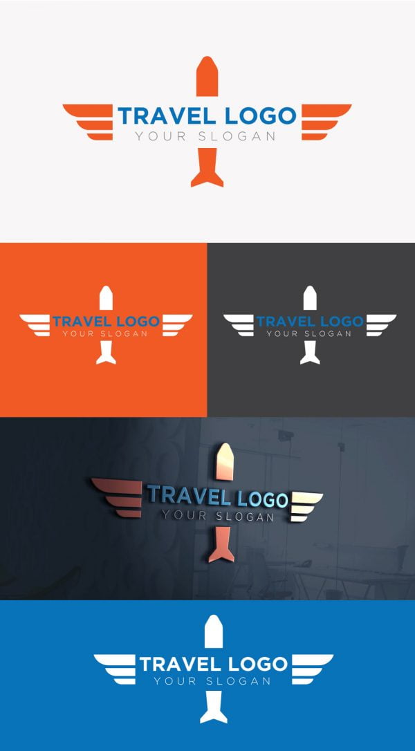 Creative Modern Logo Design For Travel Company Free Ai – GraphicsFamily