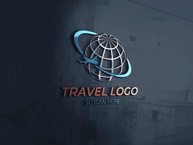 Modern Travel Logo Design Free Template – GraphicsFamily