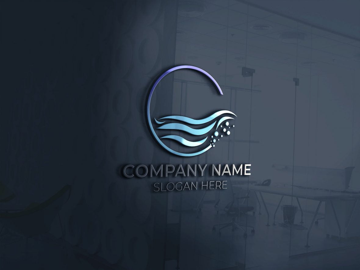 Modern Logo Design For water company Free template – GraphicsFamily