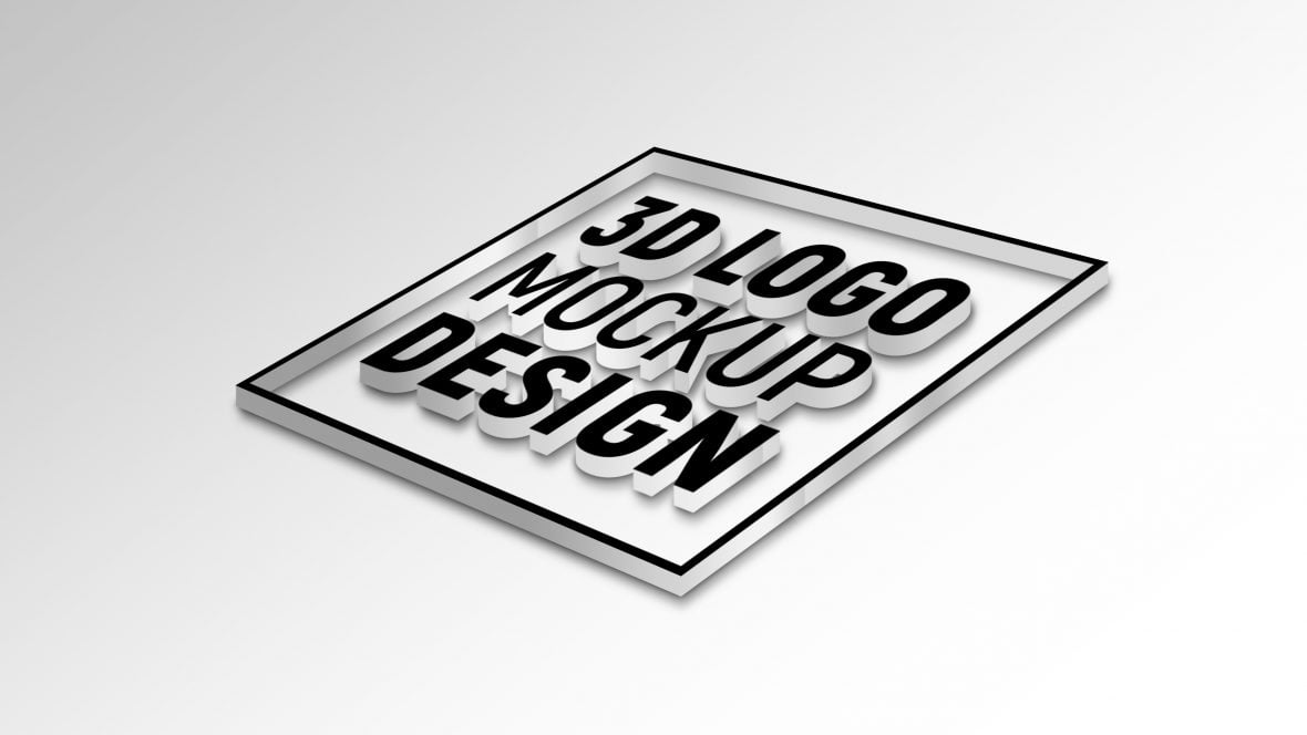 Free Photoshop 3D Logo Mockup Design – GraphicsFamily