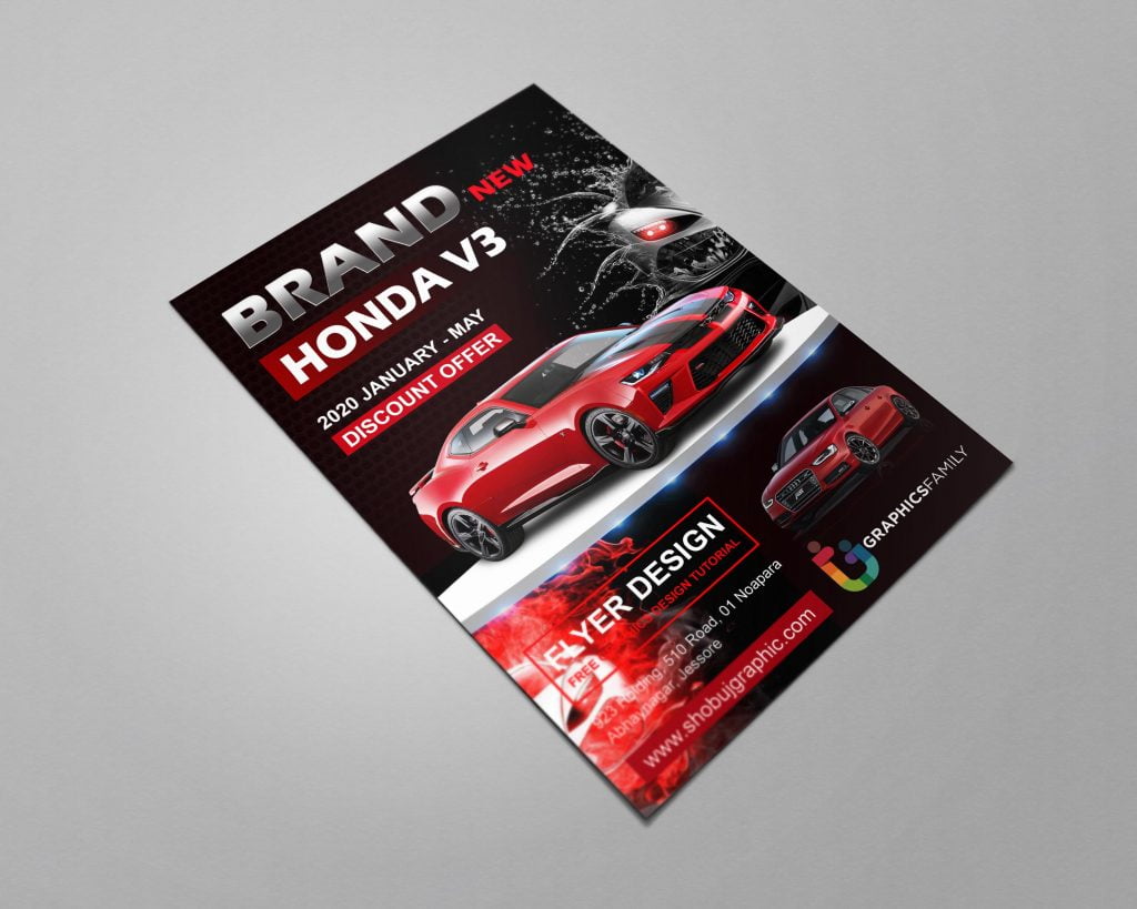 Free Photoshop Car Flyer Design Template – GraphicsFamily
