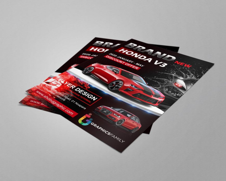 Free Photoshop Car Flyer Design Template – GraphicsFamily
