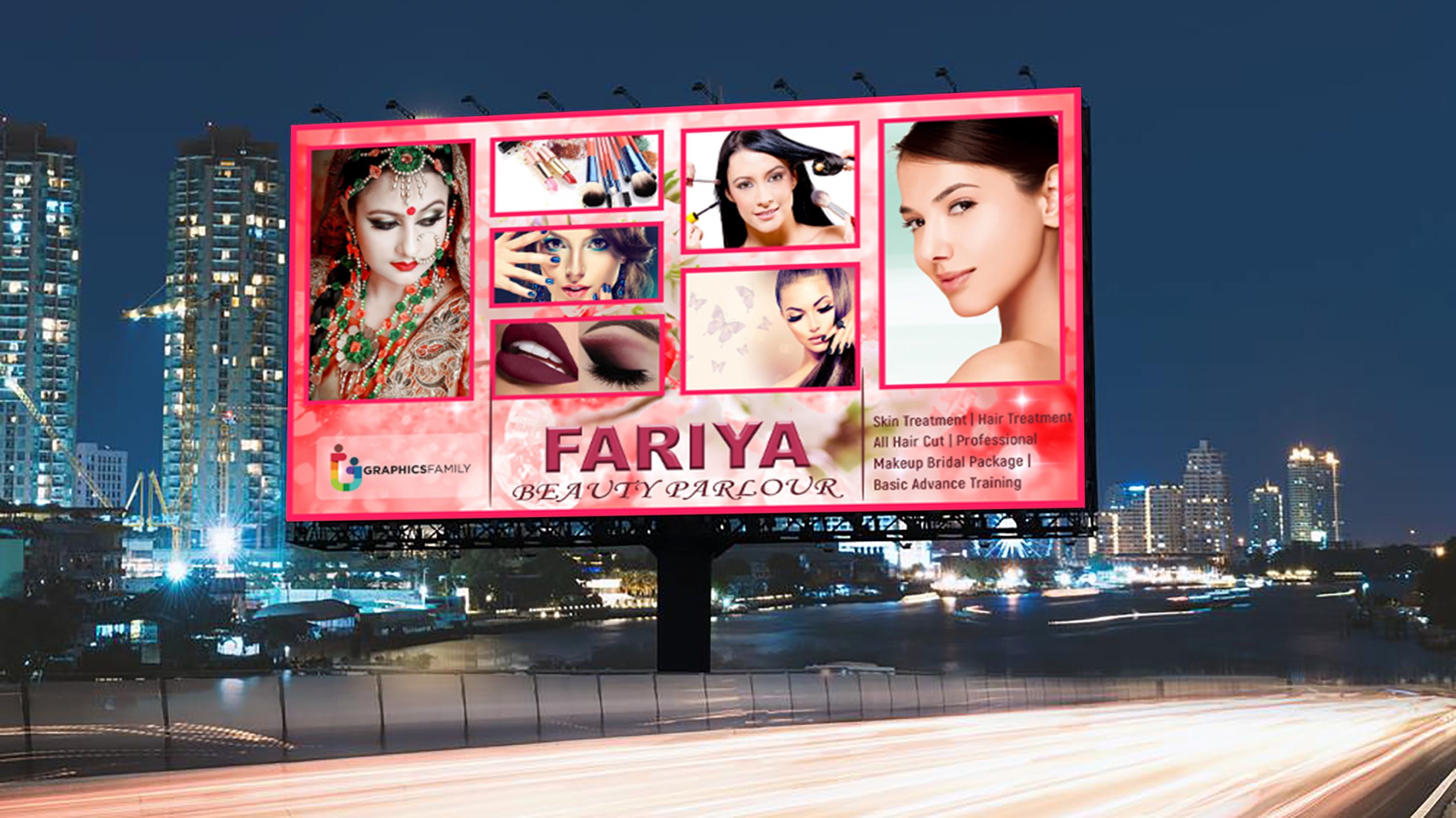 Free Photoshop Beauty Care Billboard Banner Design GraphicsFamily