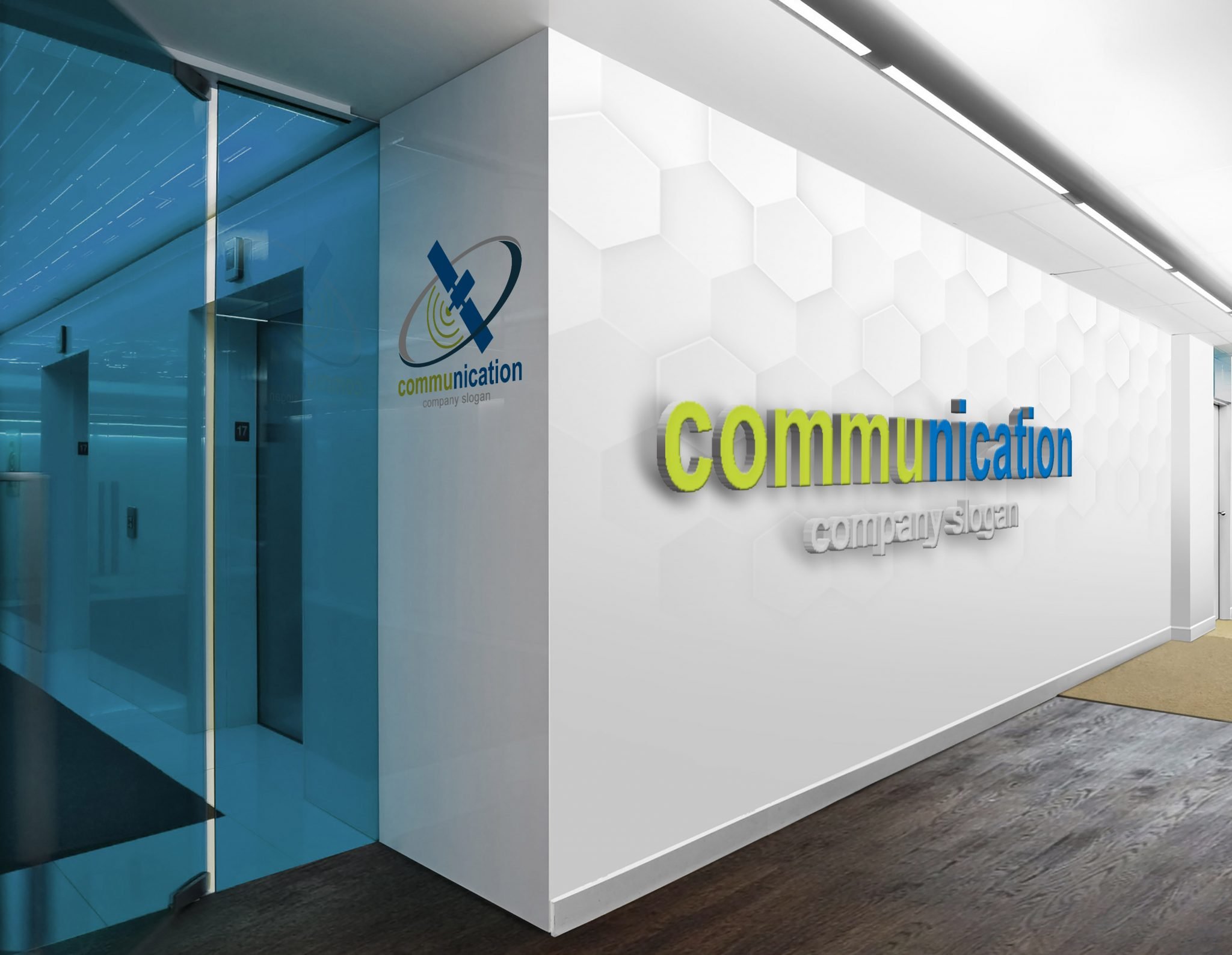 Free Photoshop Communication Company Logo – GraphicsFamily
