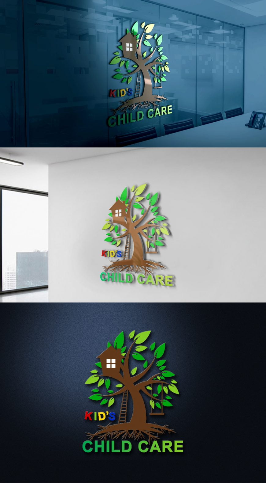 Free Kids Child Care Logo Design – GraphicsFamily