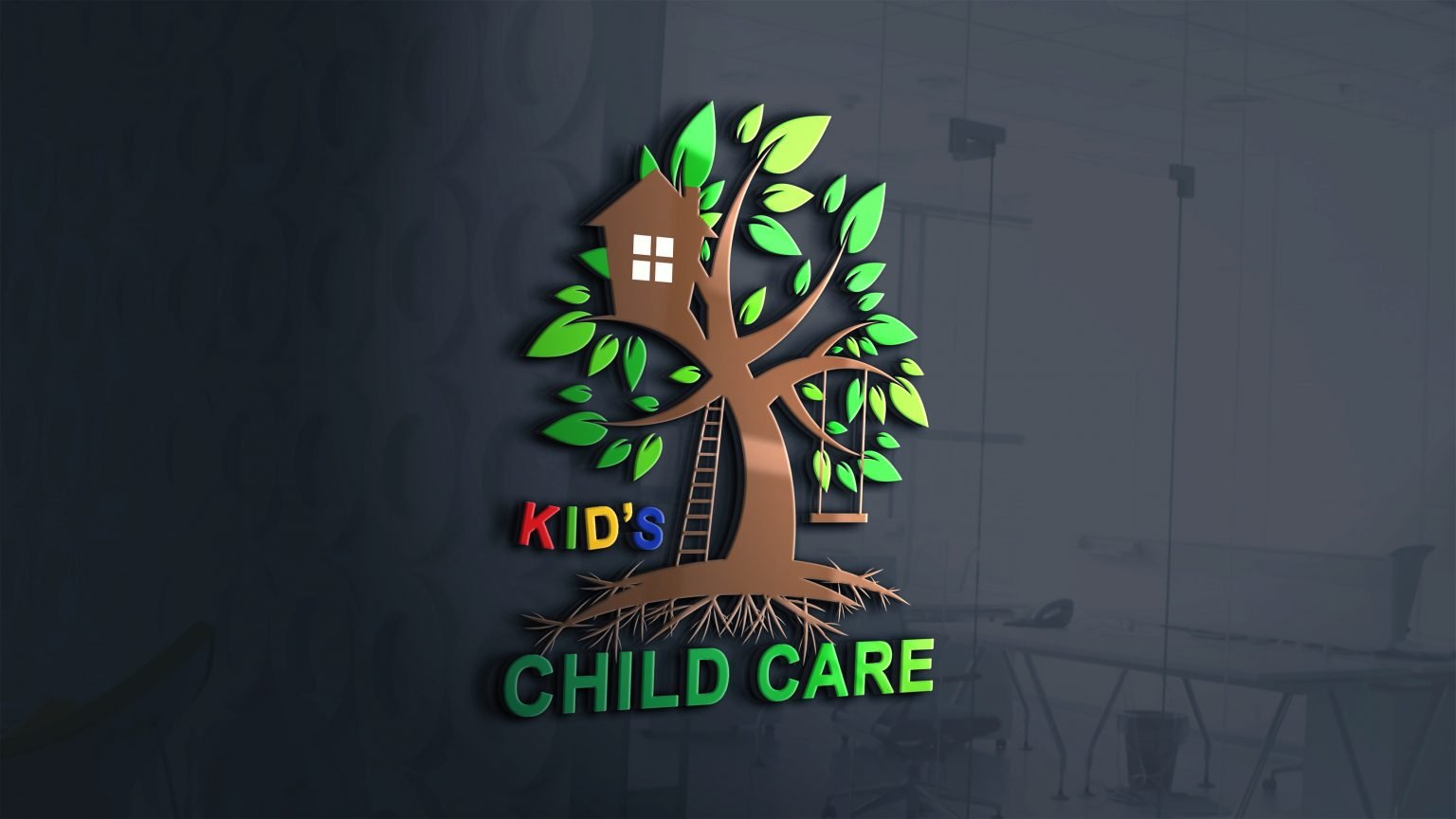 Free Kids Child Care Logo Design – GraphicsFamily