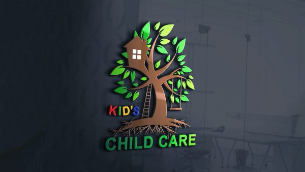 Free Kids Child Care Logo Design – GraphicsFamily