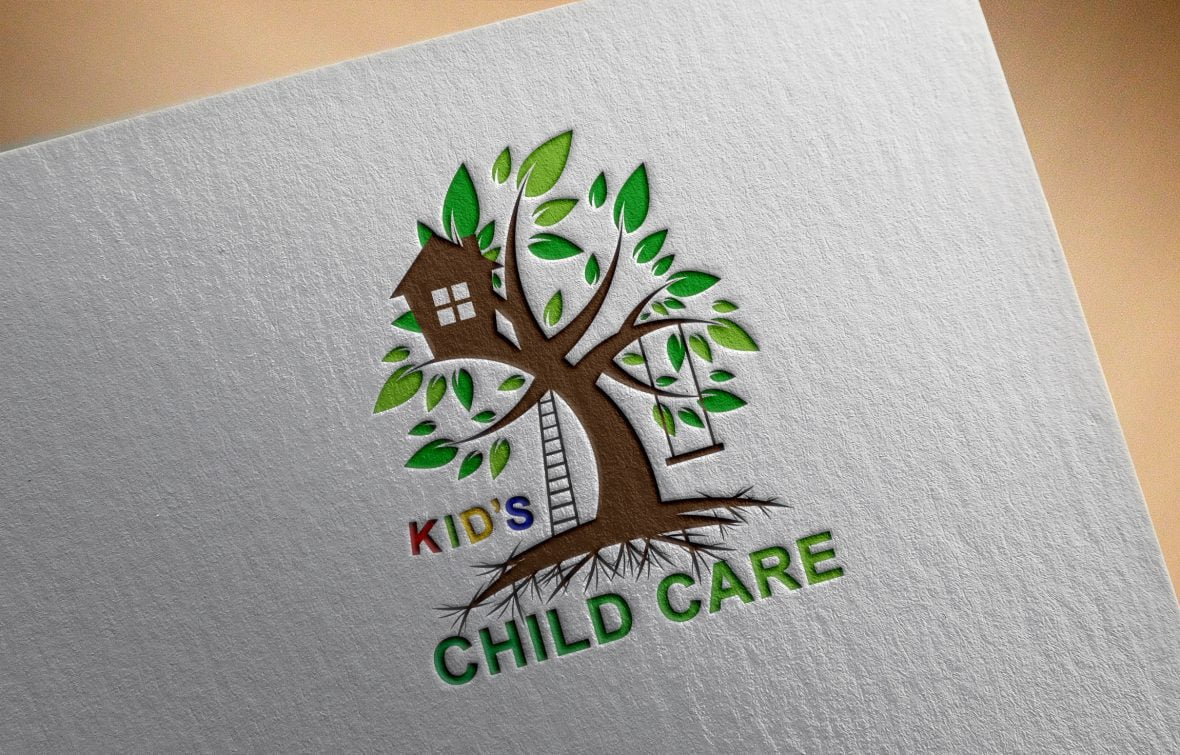Free Kids Child Care Logo Design – GraphicsFamily