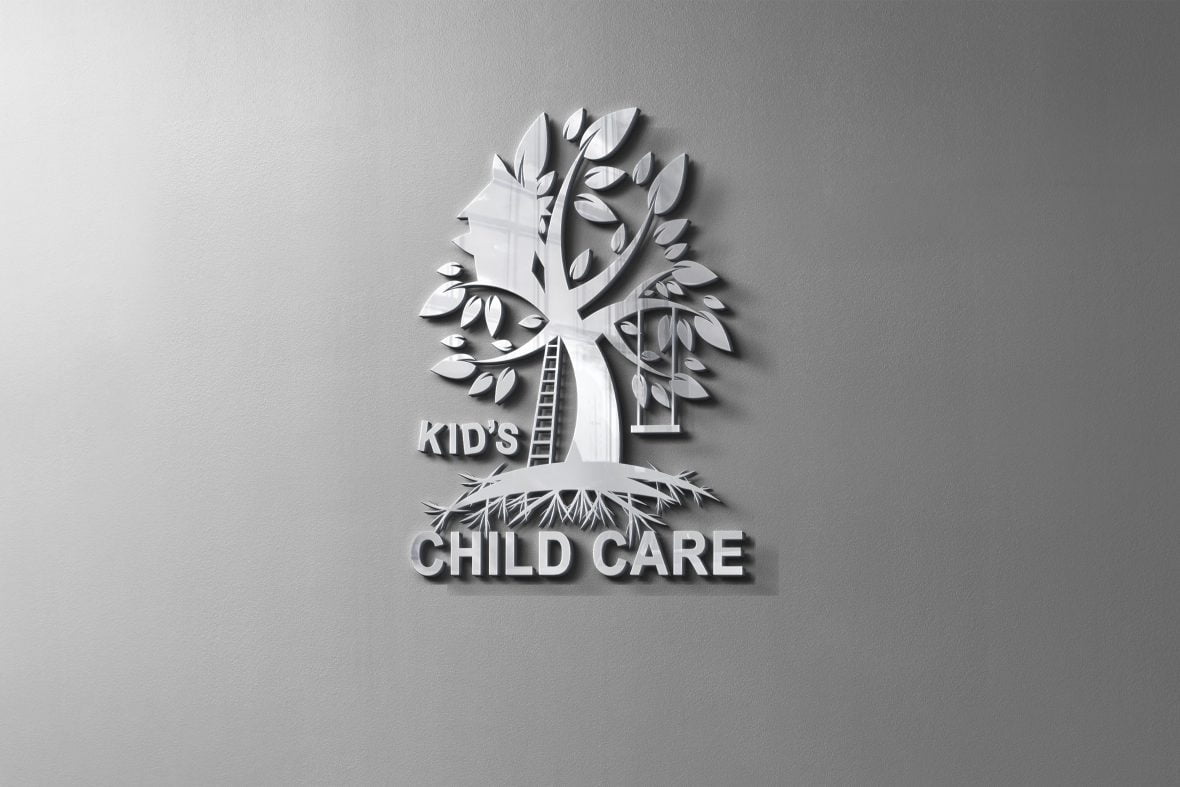Free Kids Child Care Logo Design – GraphicsFamily