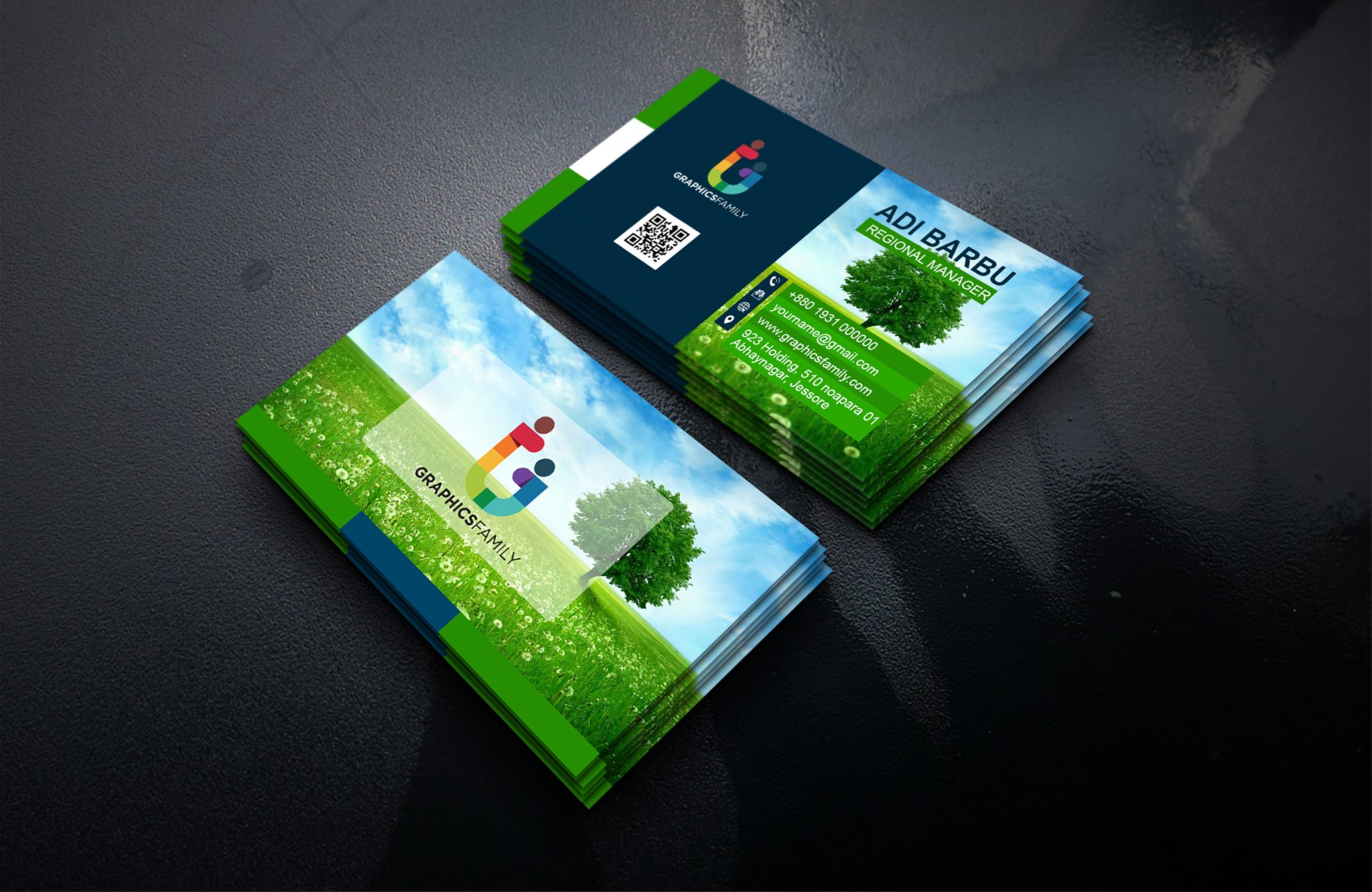 Regional Manager Business Card Design – GraphicsFamily