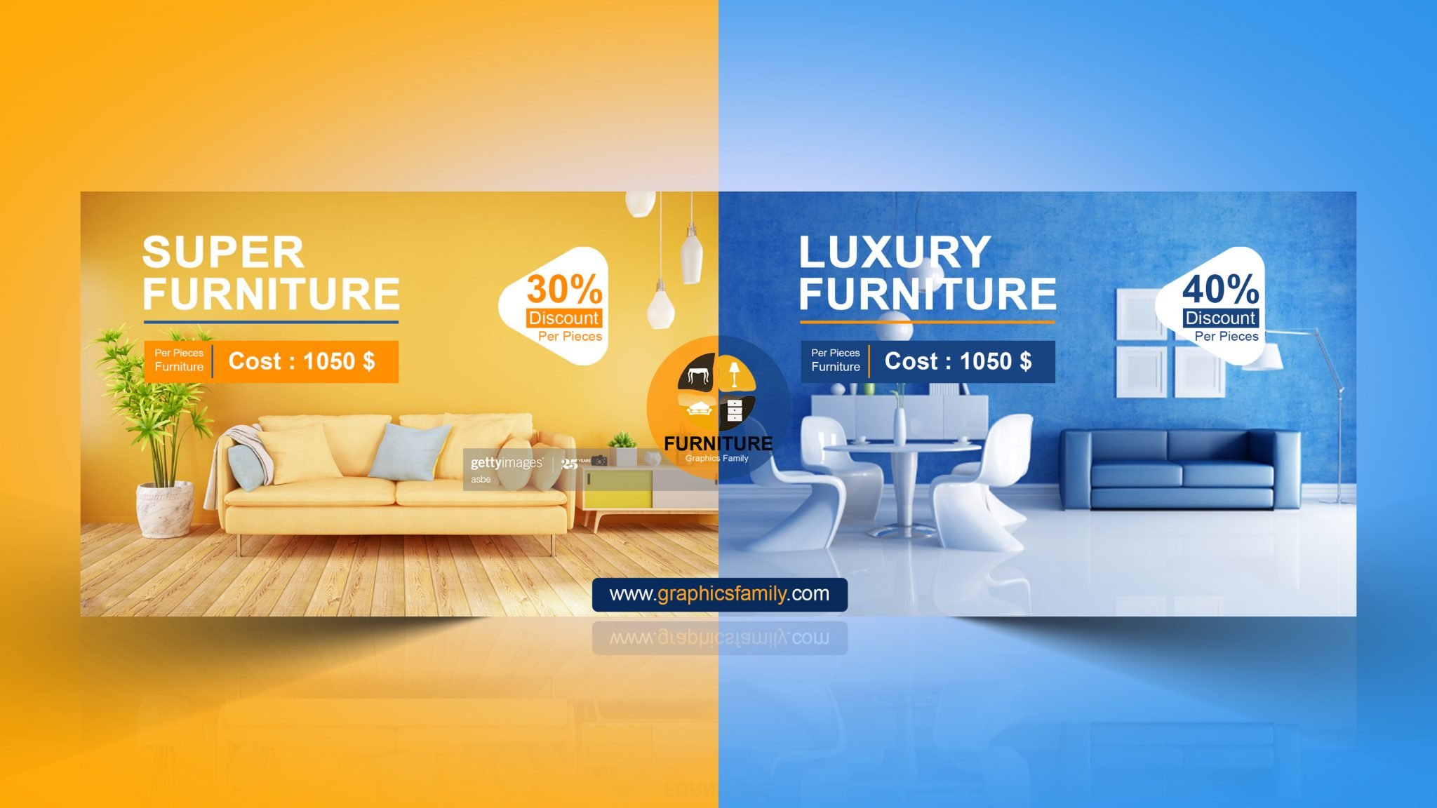 Free Luxury Furniture Web Banner Design GraphicsFamily