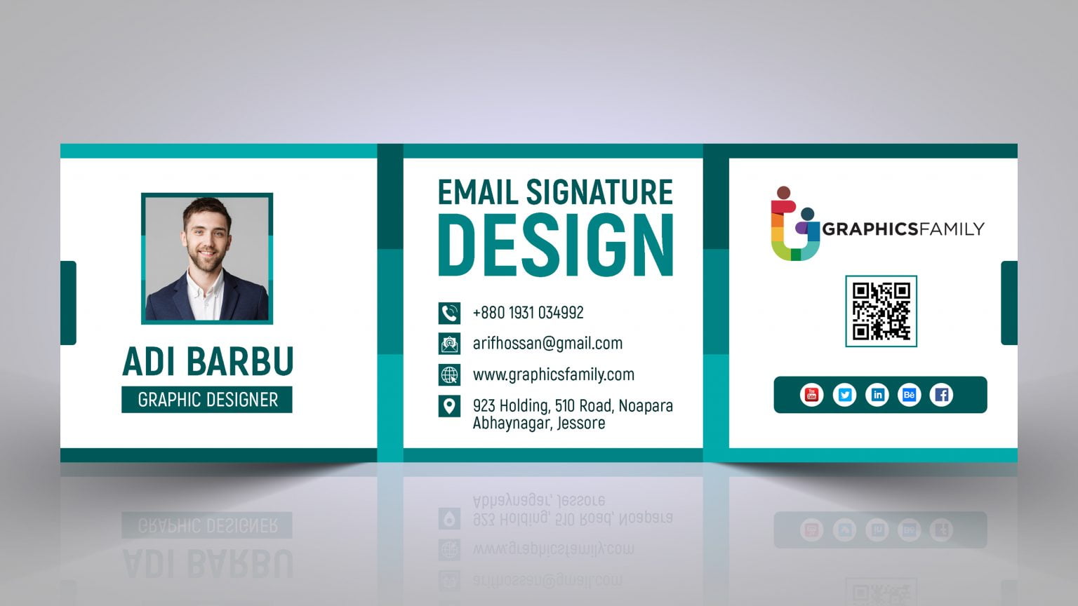 Creative Email Signature Free PSD Template Download – GraphicsFamily