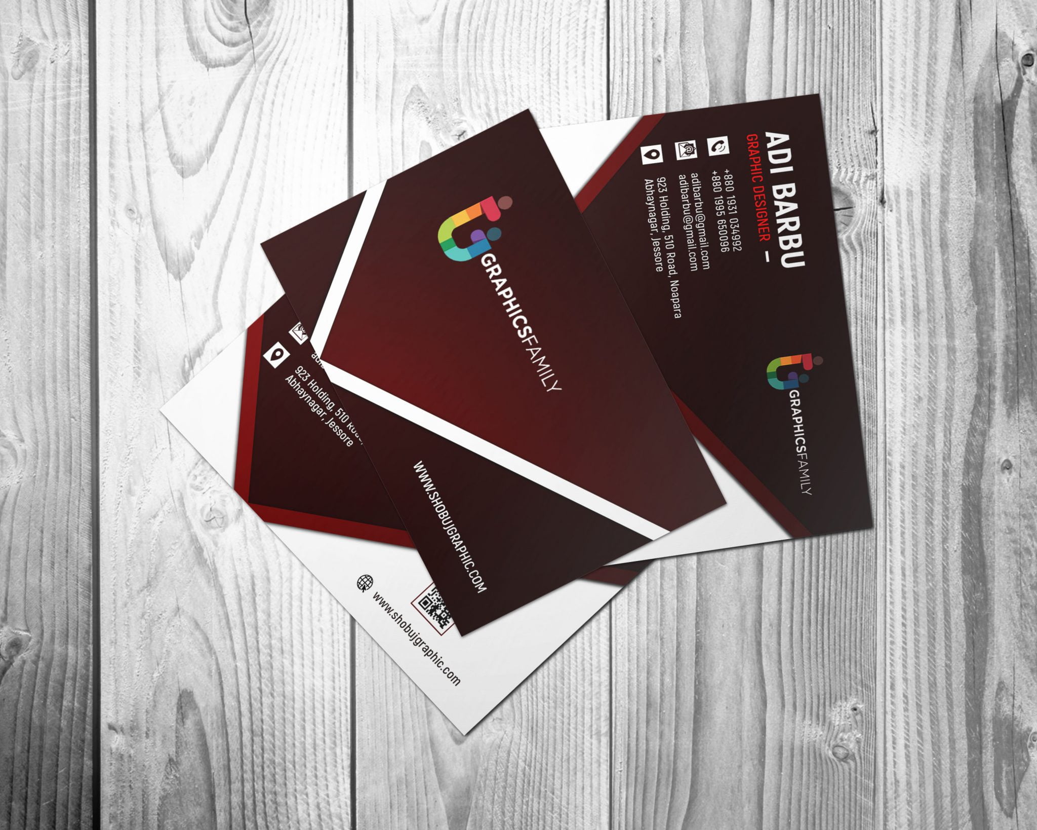 Free Photoshop Graphic Design Business Card psd Template – GraphicsFamily