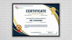 Modern Certificate Design Template Free psd – GraphicsFamily