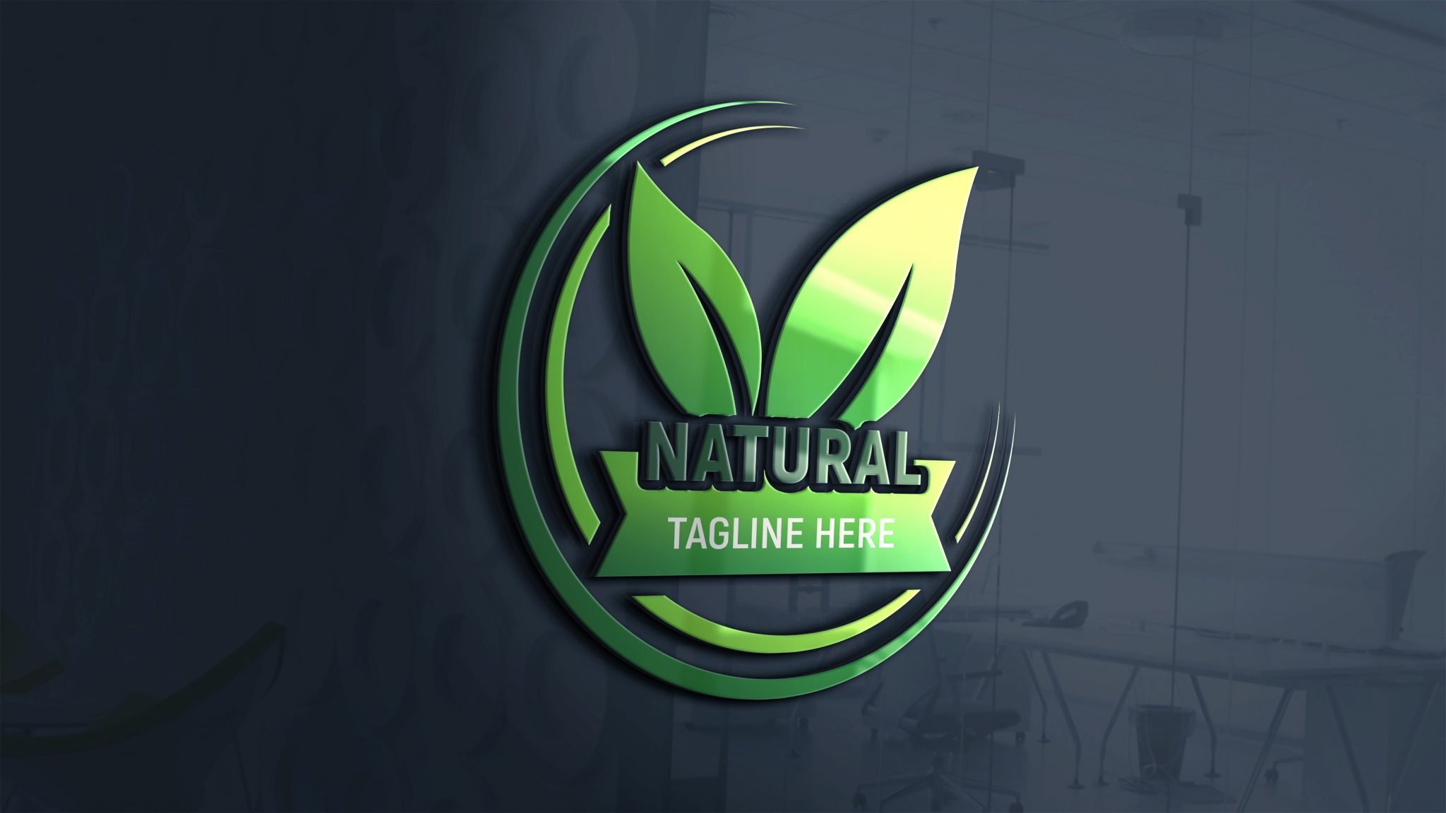 Natural Logo Design Free psd Template – GraphicsFamily